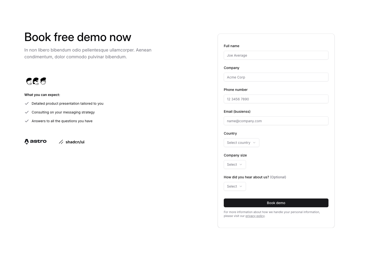 Shadcnblocks shadcn/ui blocks & components